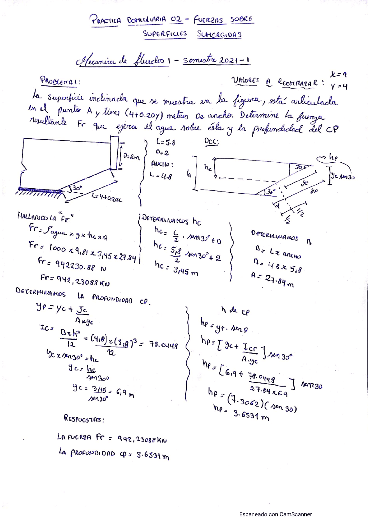 Mecánica de fluidos 2 | Ejercicios de Ingeniería Civil | Docsity