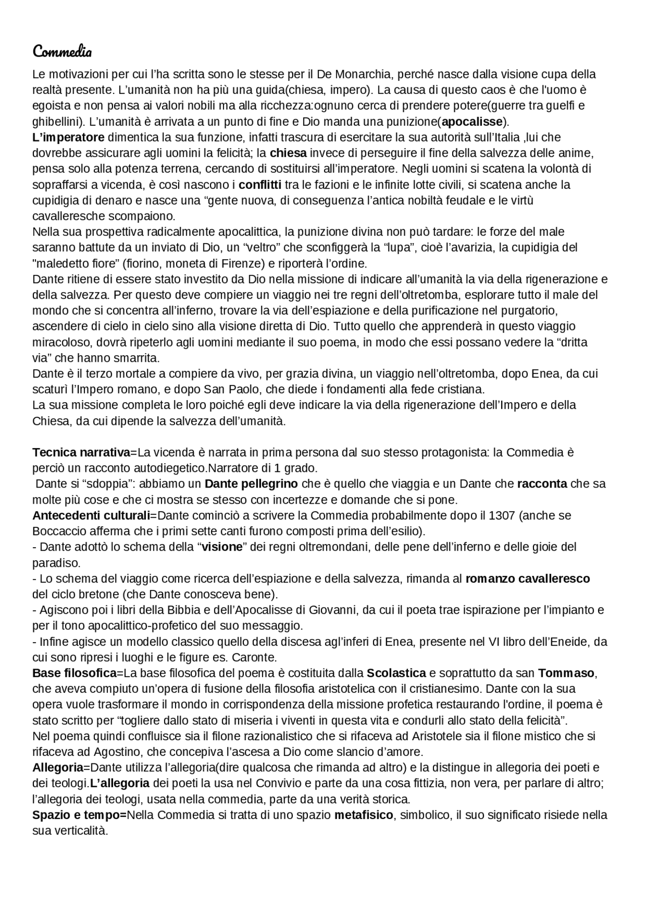 Sintesi Divina Commedia Schemi E Mappe Concettuali Di Italiano Docsity