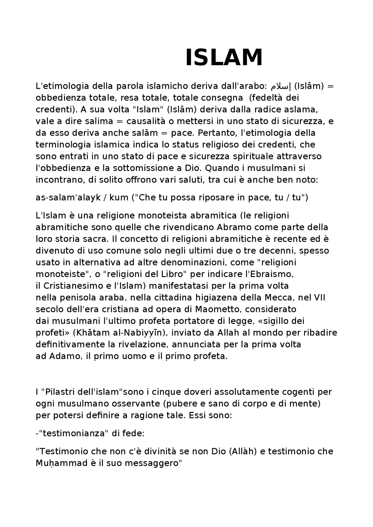 Appunti Presi In Classe Prove Desame Di Storia Docsity