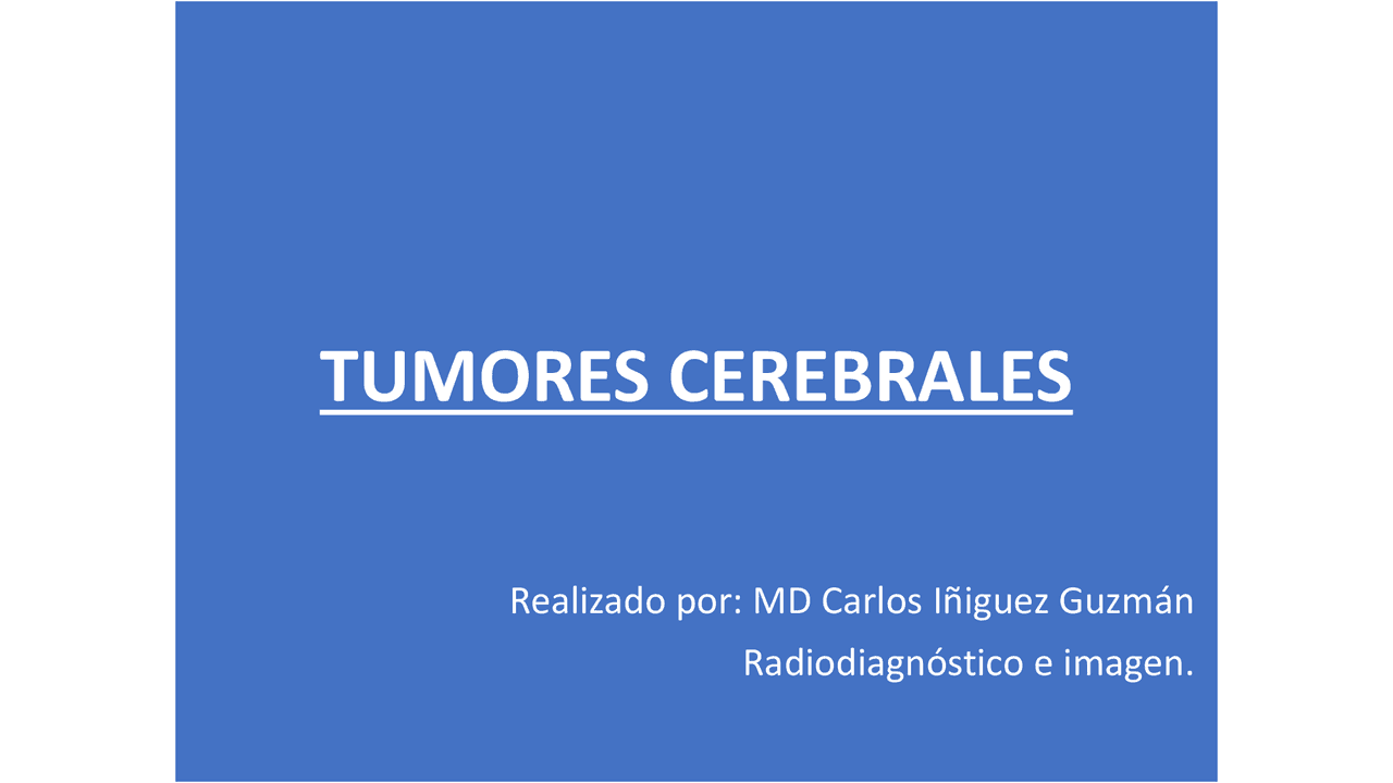 Tumorescerebralespdf Diapositivas De Imagenología Docsity