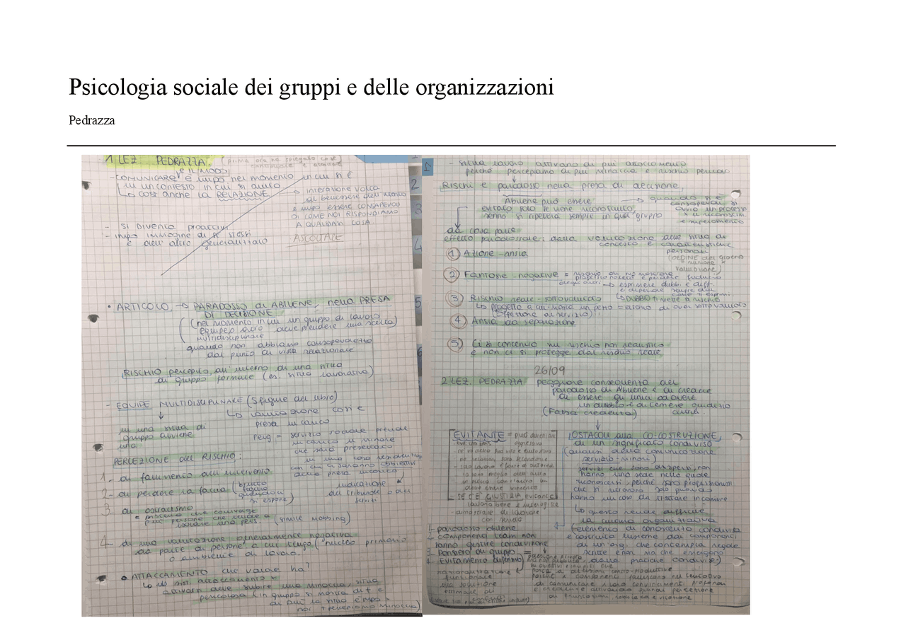 Riassunto Psicologia Sociale Schemi E Mappe Concettuali Di Scienze