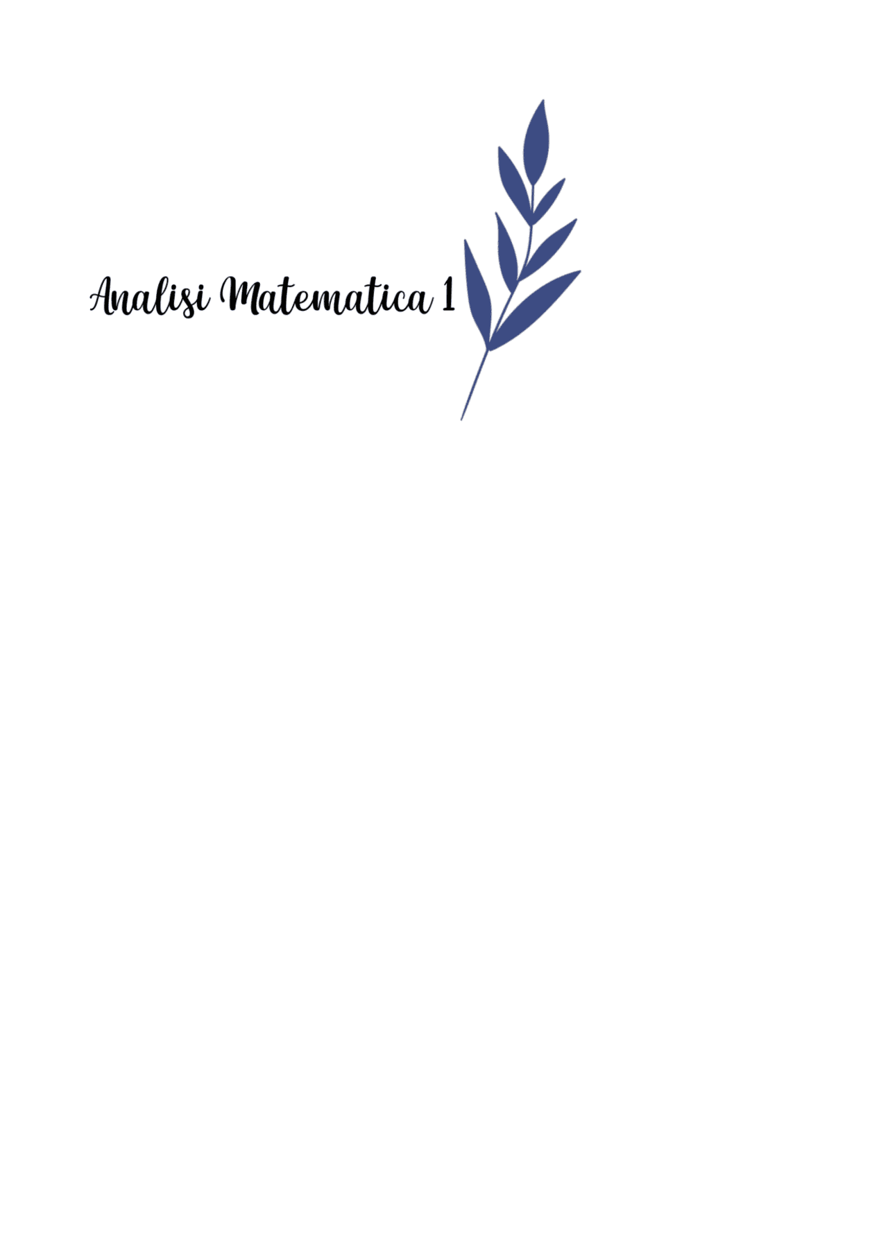 Analisi Matematica 1 Sbobinature Di Analisi Matematica I Docsity