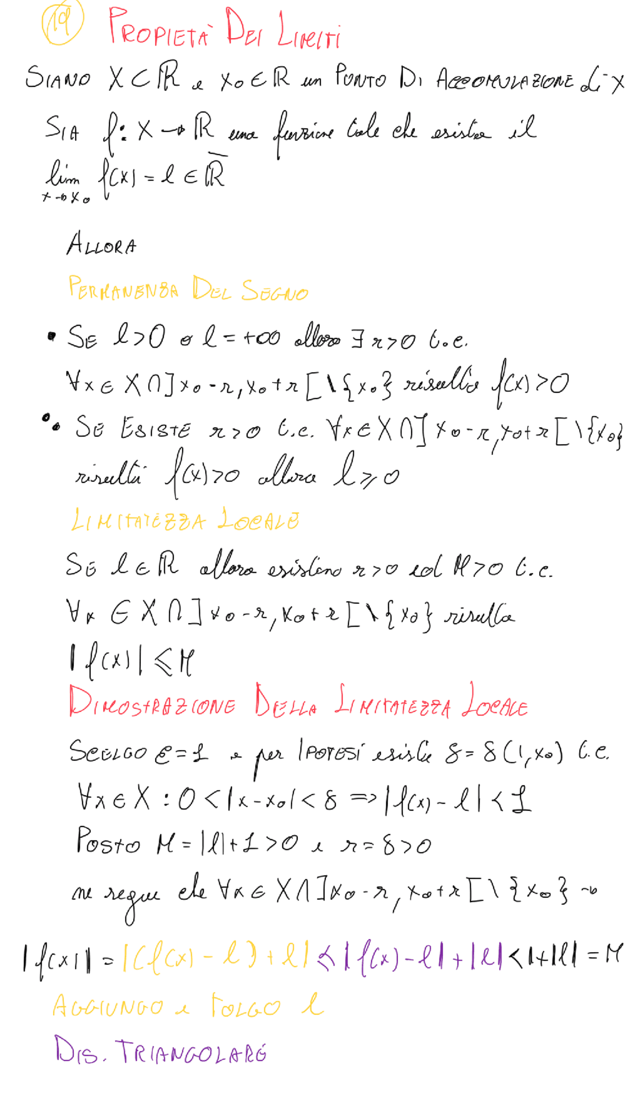 Proprieta Dei Limiti Dispense Di Analisi Numerica Docsity