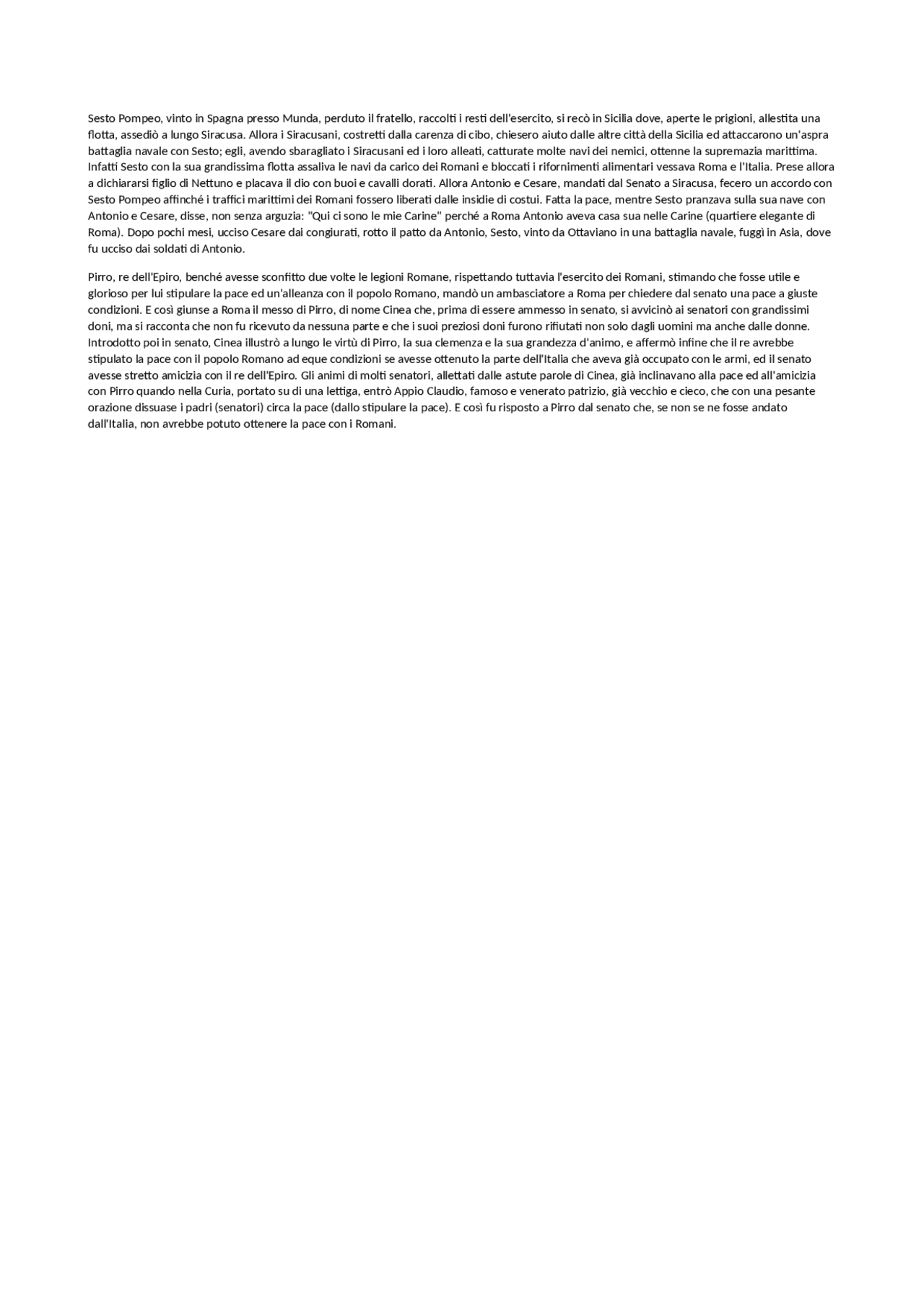 Versioni Latino Pre Verifica Esercizi Di Latino Docsity