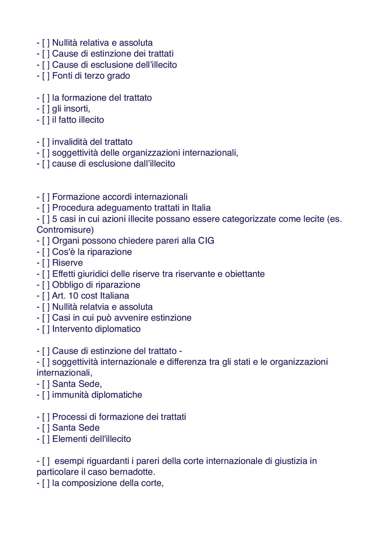 Domande Esame Diritto Internazionale Luigino Manca Prove Desame Di