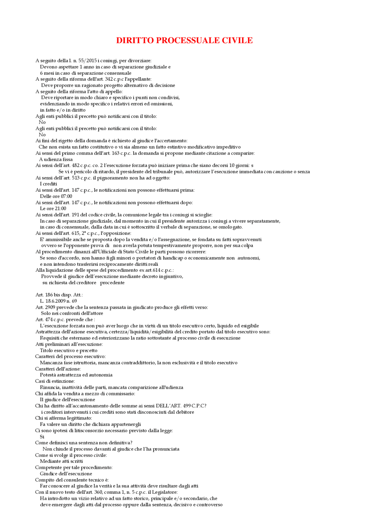 Diritto Processuale Civile Agg A Gennaio Scienze Giuridiche L 14