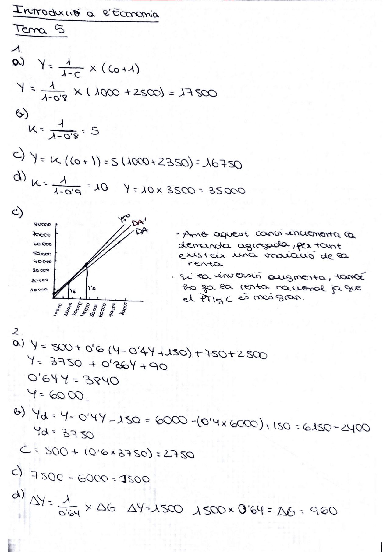 Práctica 5 introducción economia | Ejercicios de Introducción a la Economía | Docsity