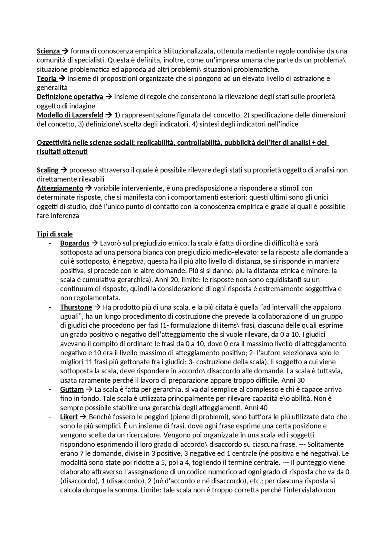 Riassunto Prima Parte Esame Di Franco Dispense Di Metodologia Della