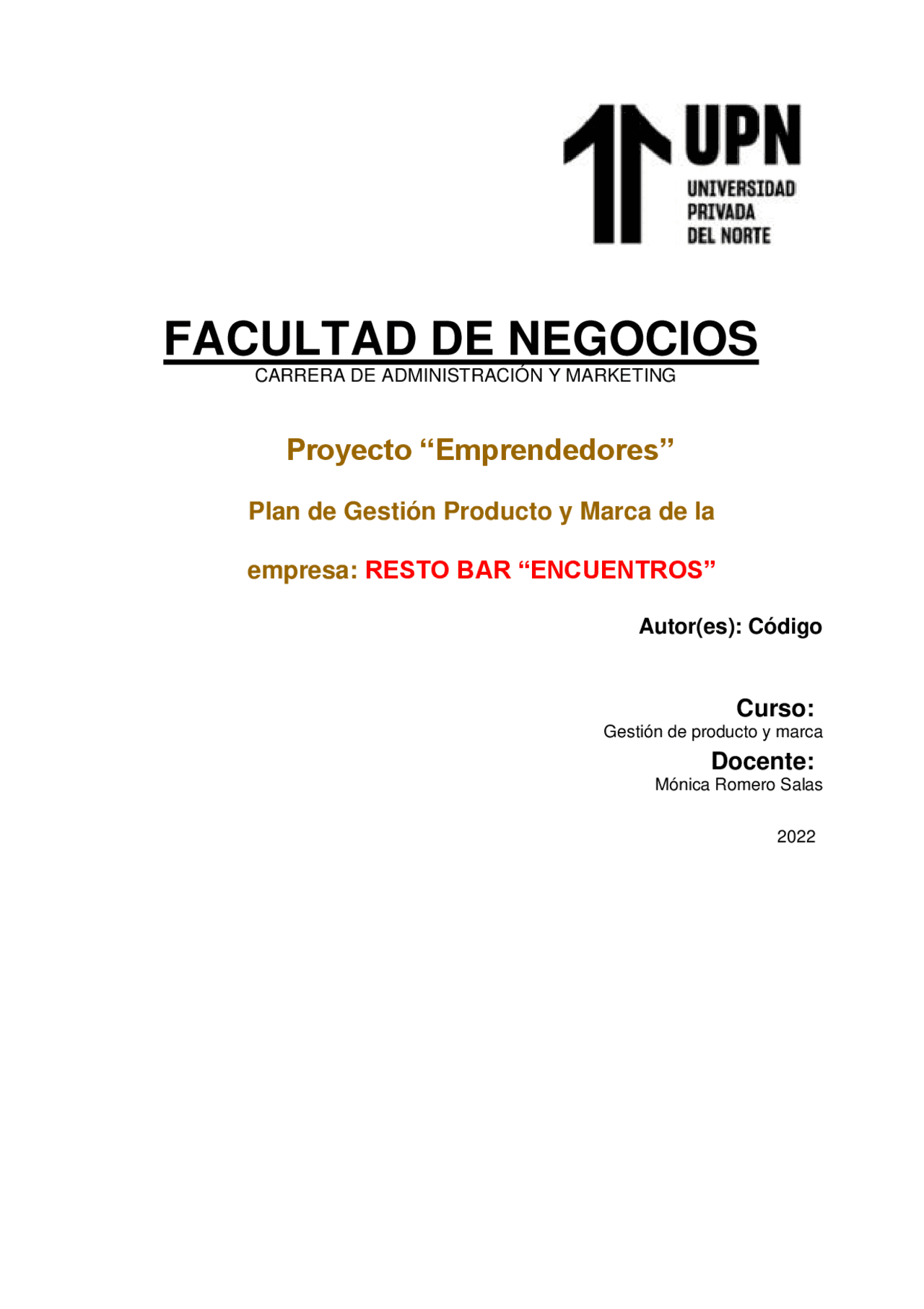 Upn T2 Gestion De Proucto Y Marca Exámenes De Gestión De Marca Docsity