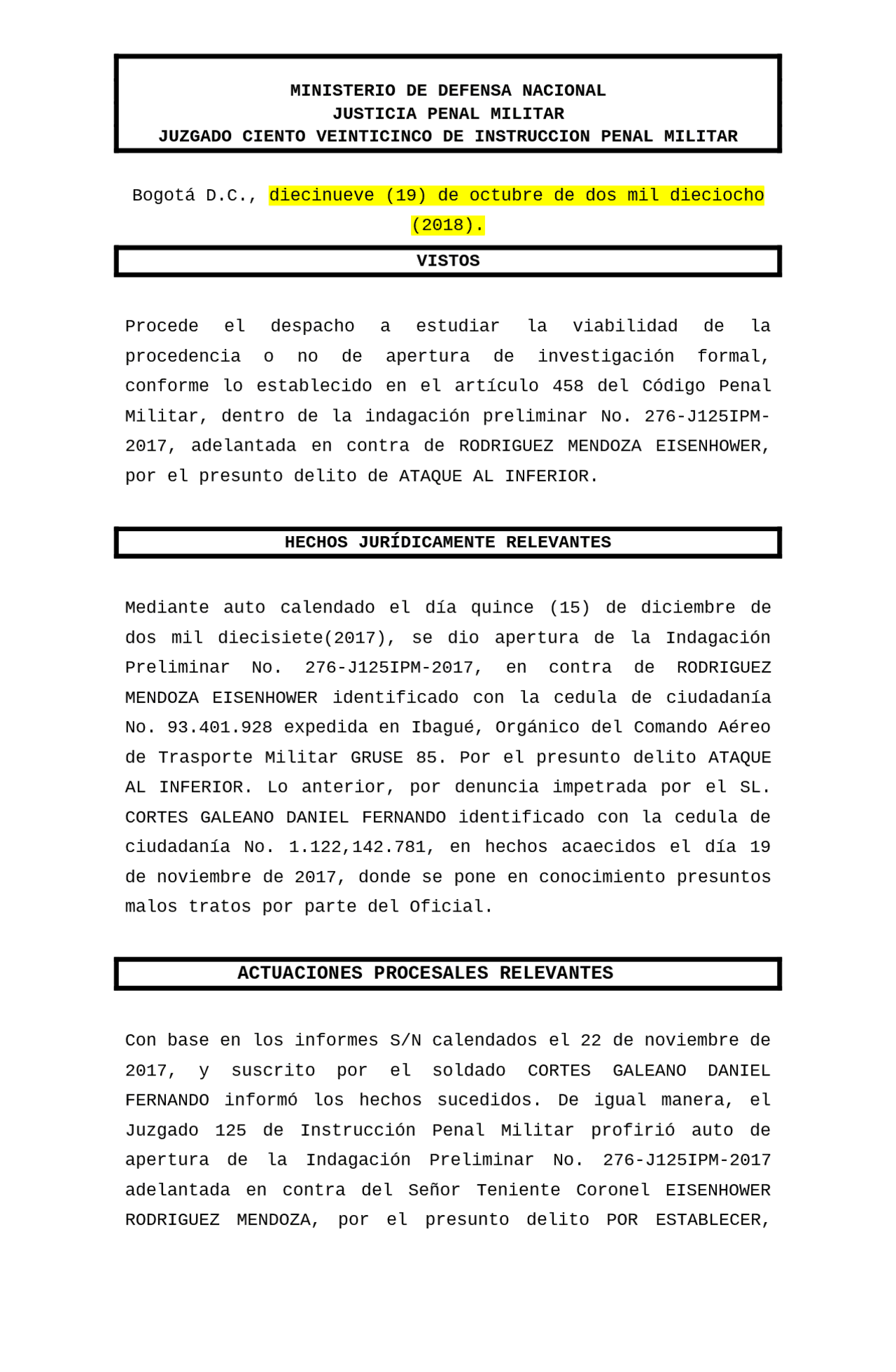 Auto inhibitorio 2312 | Esquemas y mapas conceptuales de Derecho | Docsity