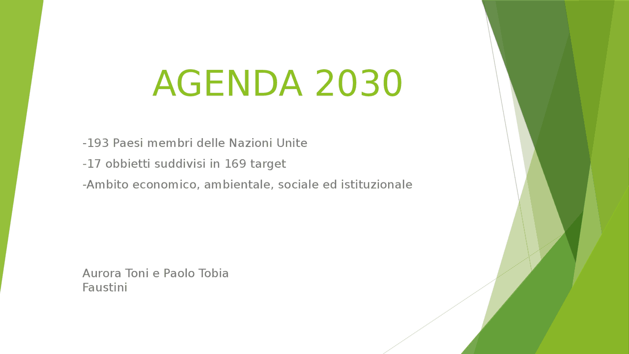 Powerpoint sull’agenda 20/30 | Schemi e mappe concettuali di Scienze ...