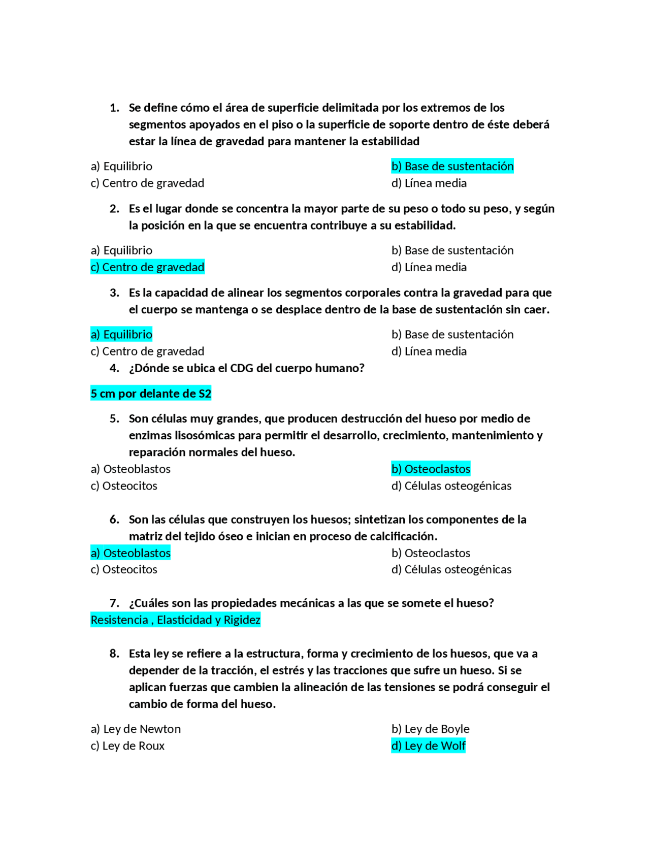 EXAMEN DE BIOMECÁNICA | Exámenes de Biomecánica | Docsity