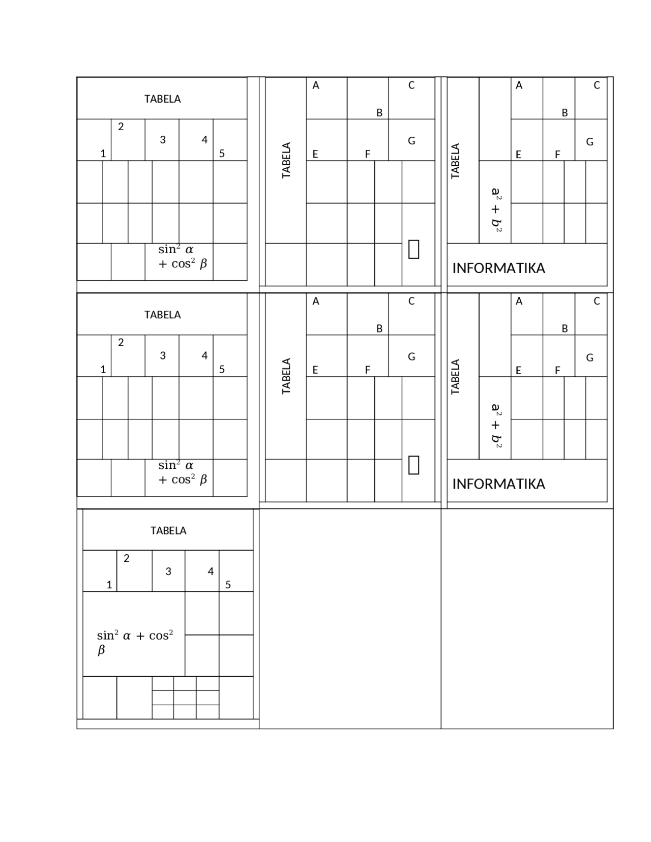 Word tabela za vezbanje | Vežbe od Računarstvo i informatika | Docsity