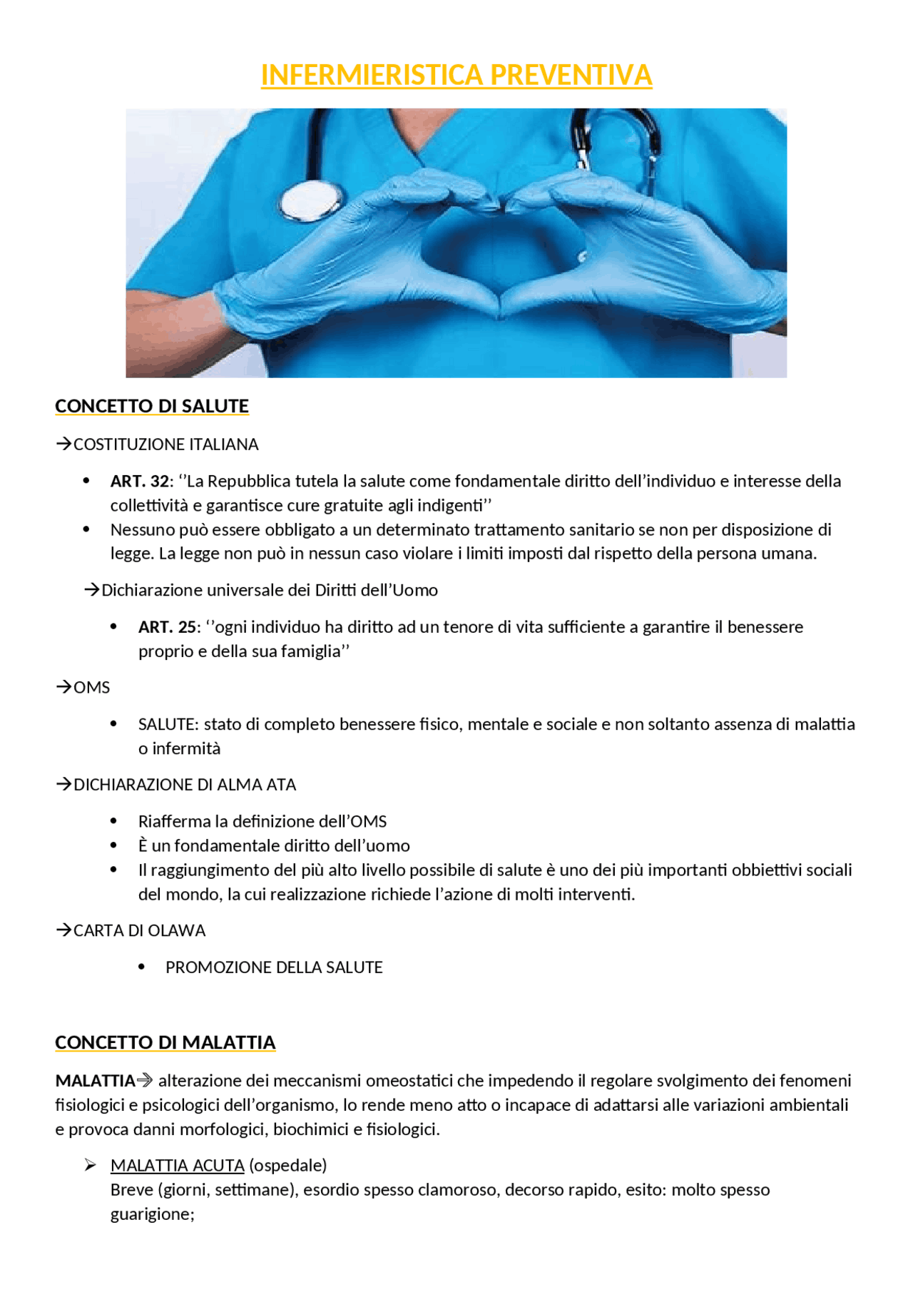 Infermieristica Preventiva Sbobinature Di Infermieristica Docsity