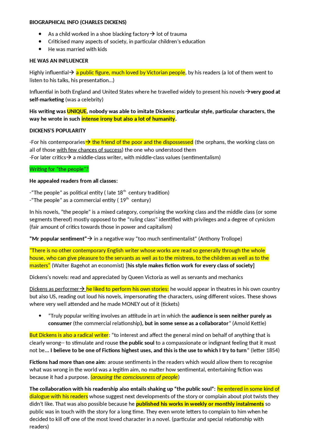 Charles Dickens, Great Expectations | Sbobinature di Letteratura Inglese | Docsity