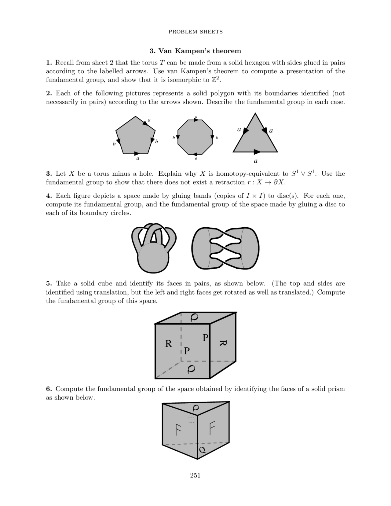 Problem Sheet In Algebraic Topology Exercises Topology Docsity