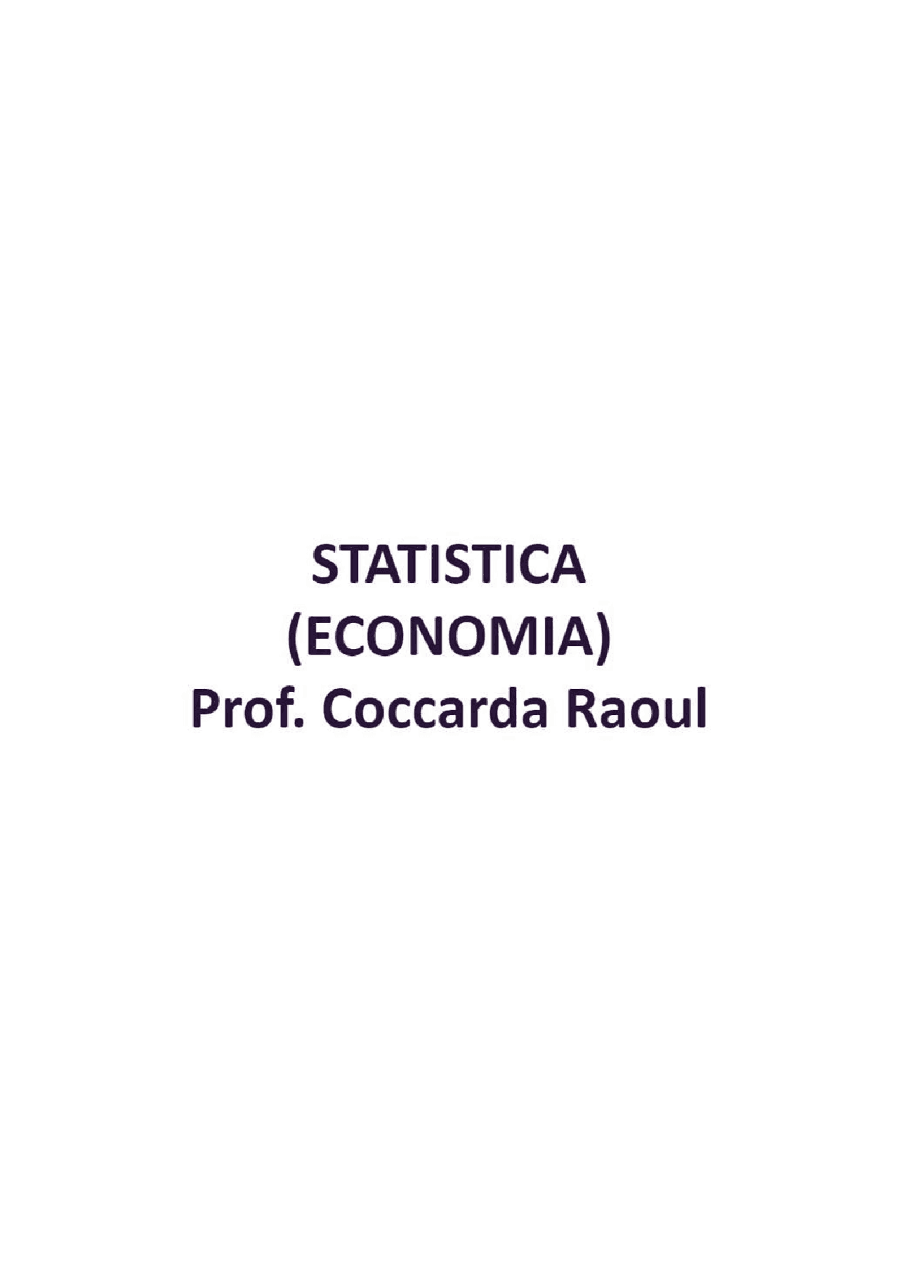 Paniere Statistica Risposte Multiple Panieri Di Statistica Docsity