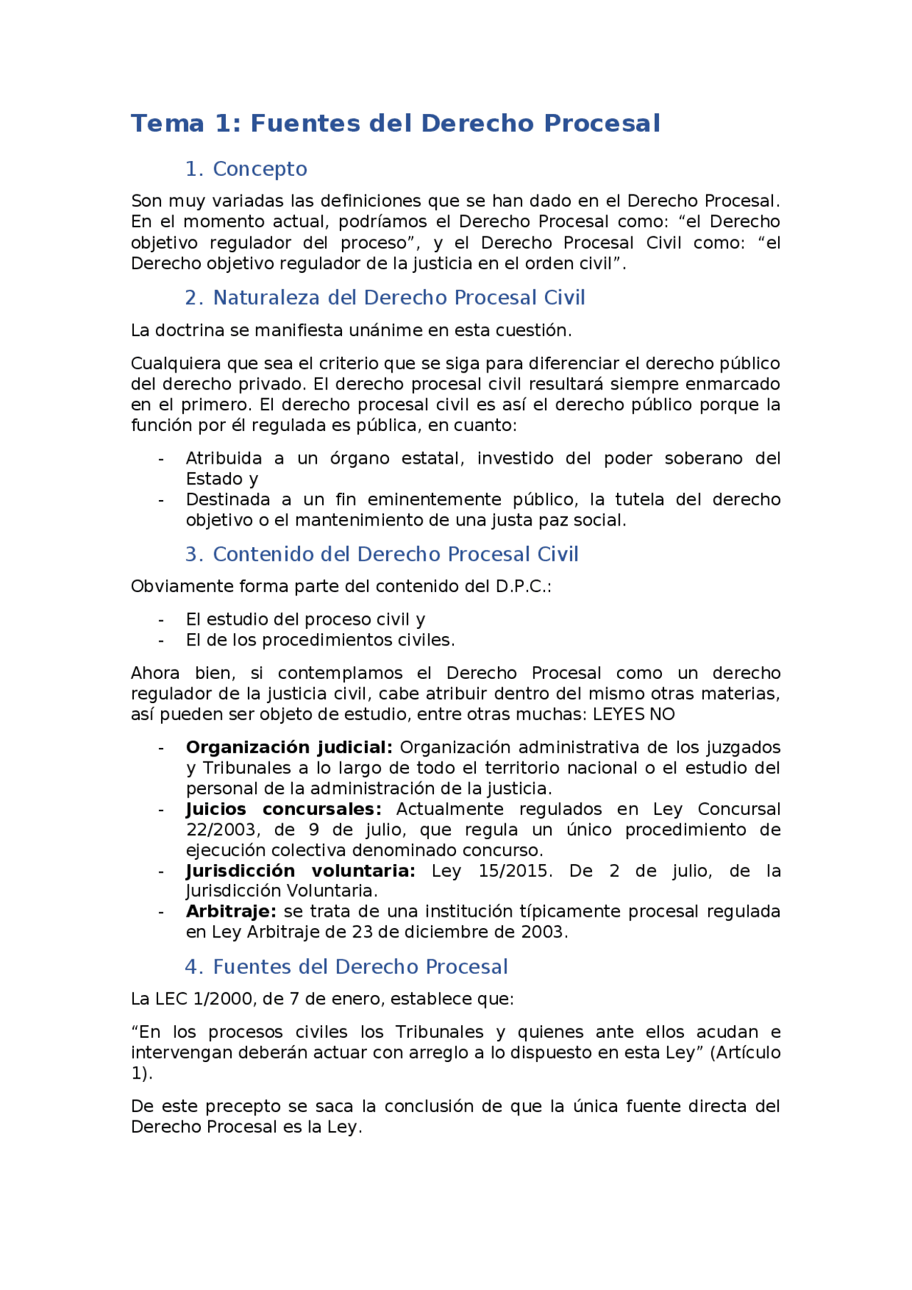 Apuntes Derecho Procesal Ii Apuntes De Derecho Procesal Docsity