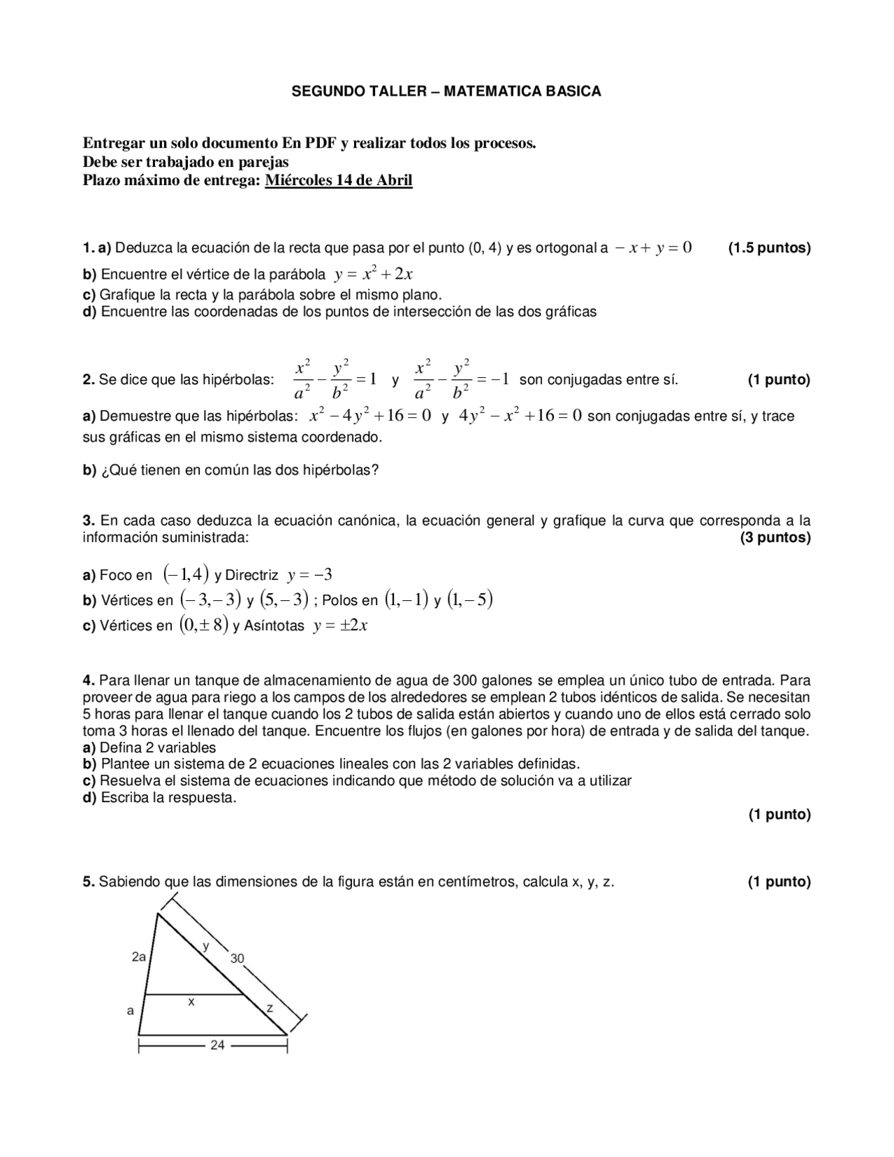 Ejercicios De Matematicas Basicas Ejercicios De Matemáticas Docsity