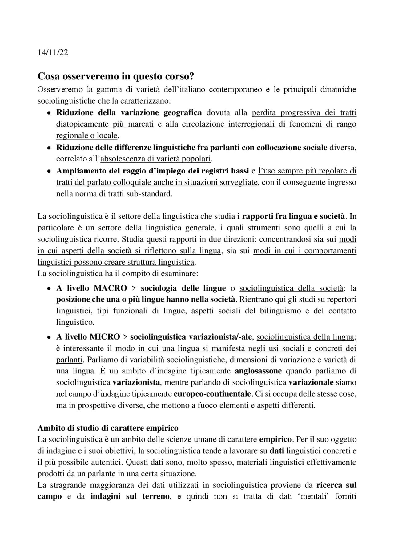 Appunti Sociolinguistica 20222023 Appunti Di Sociolinguistica Docsity