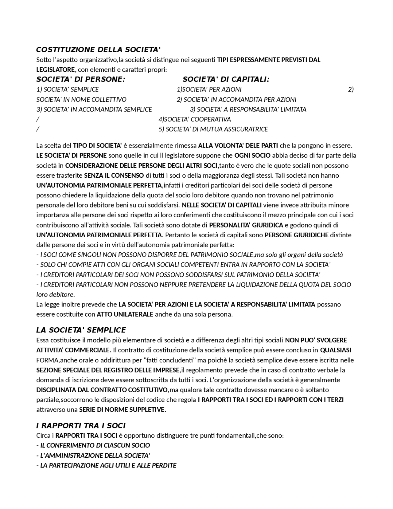 Manuale Di Diritto Commerciale Appunti Di Diritto Commerciale Docsity