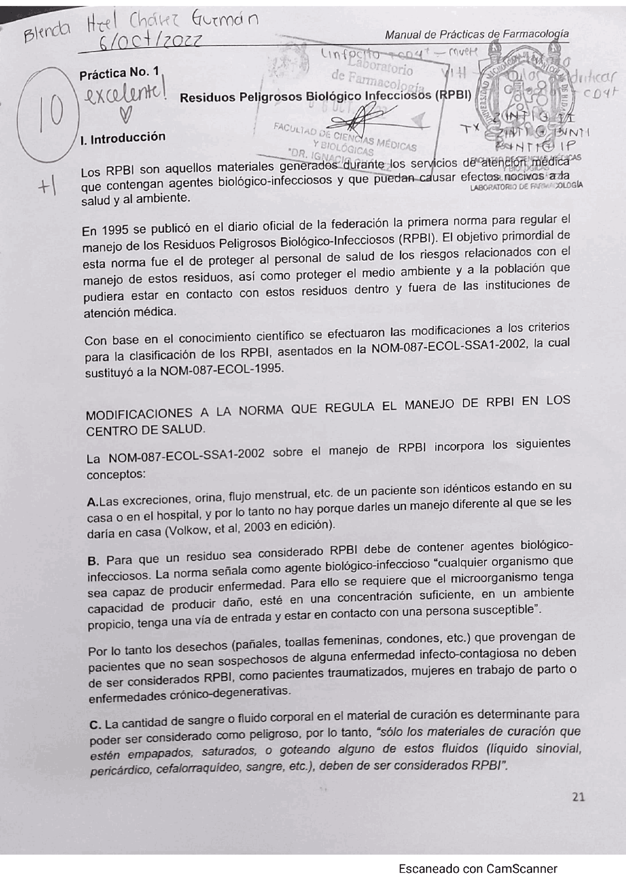 Practica 1 Farmacología Ejercicios De Farmacología Docsity