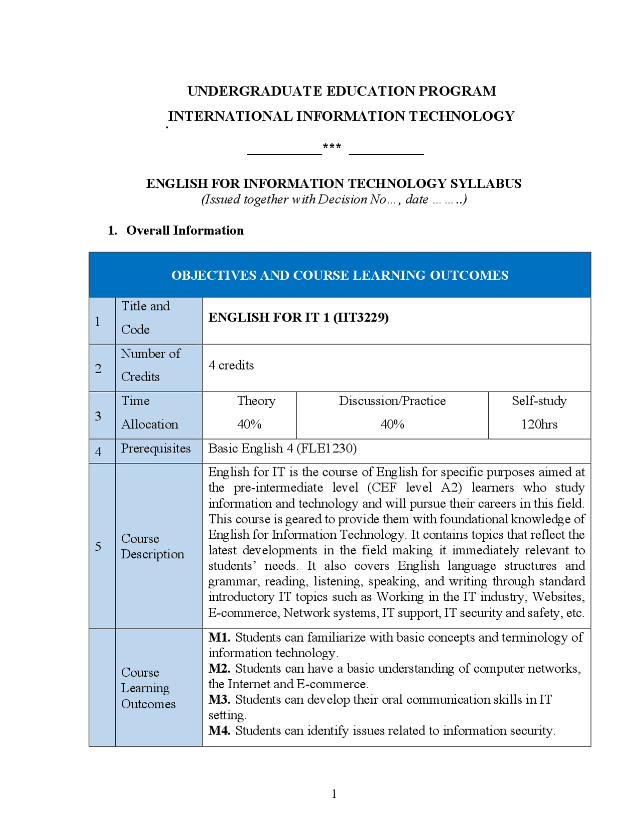 English for IT 1 is the course of English for specific purposes | Study Guides, Projects ...