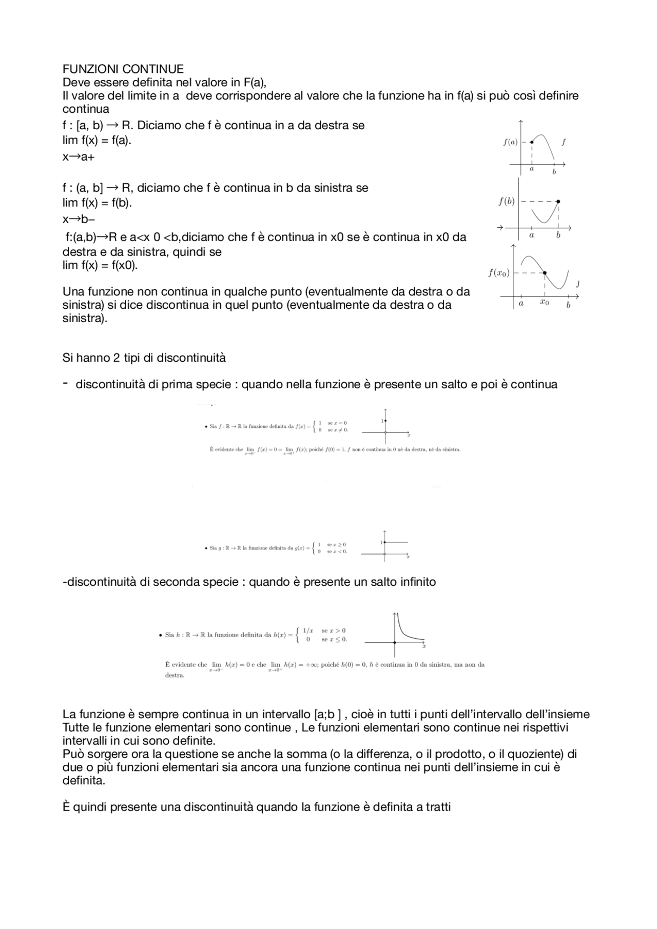 Funzioni Continue E Teoremi Dispense Di Matematica Generale Docsity