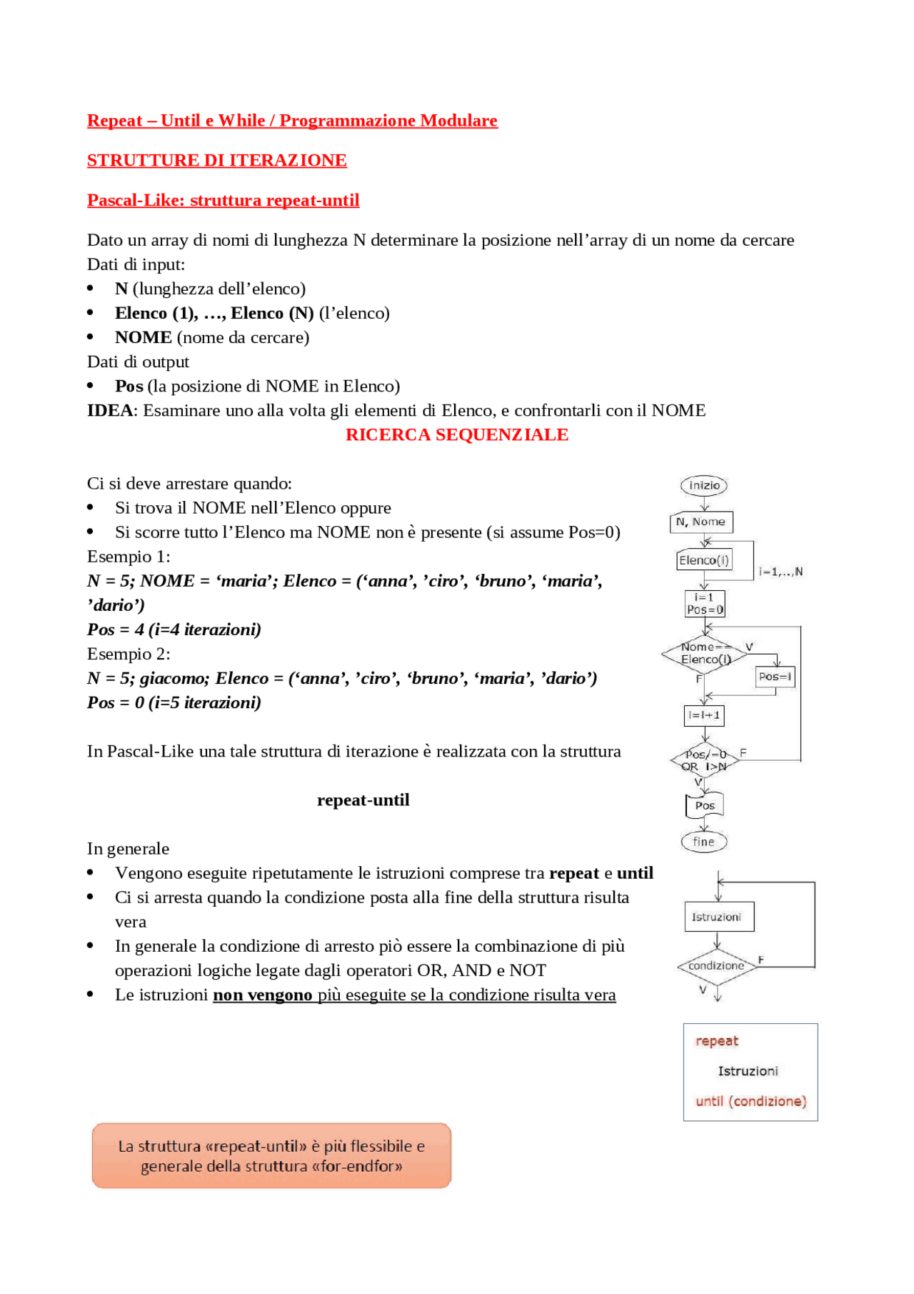 Sviluppo Modulare E Funzioni I Python E Pascal Like While E Until