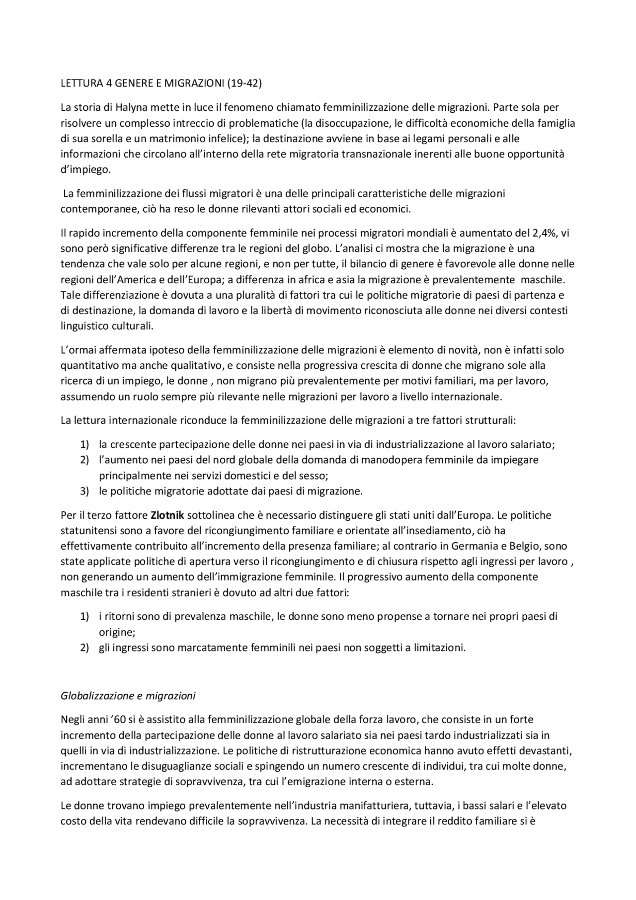 Genere e migrazioni di francesca alice Vianello 2014 | Dispense di ...