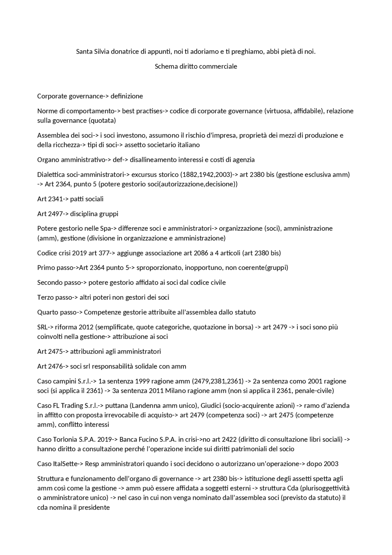 Diritto Commerciale 2 Schemi E Mappe Concettuali Di Diritto