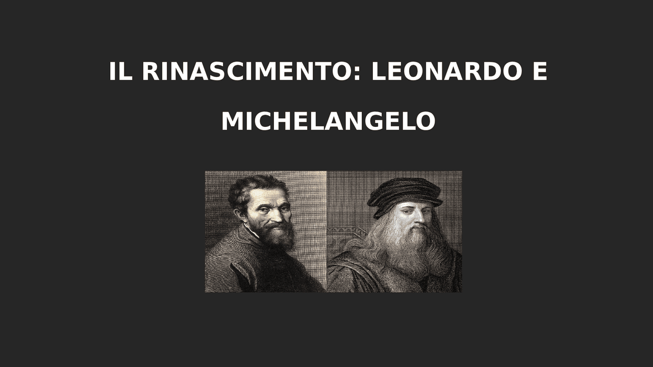 PowerPoint su Michelangelo e Leonardo Da Vinci | Schemi e mappe ...