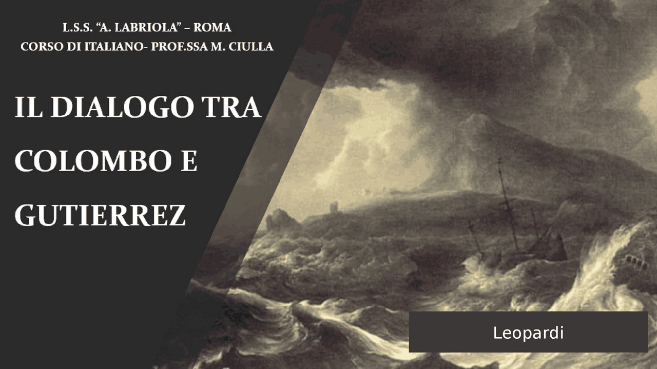 Powerpoint Dialogo Di Cristoforo Colombo E Pietro Gutierrez Schemi