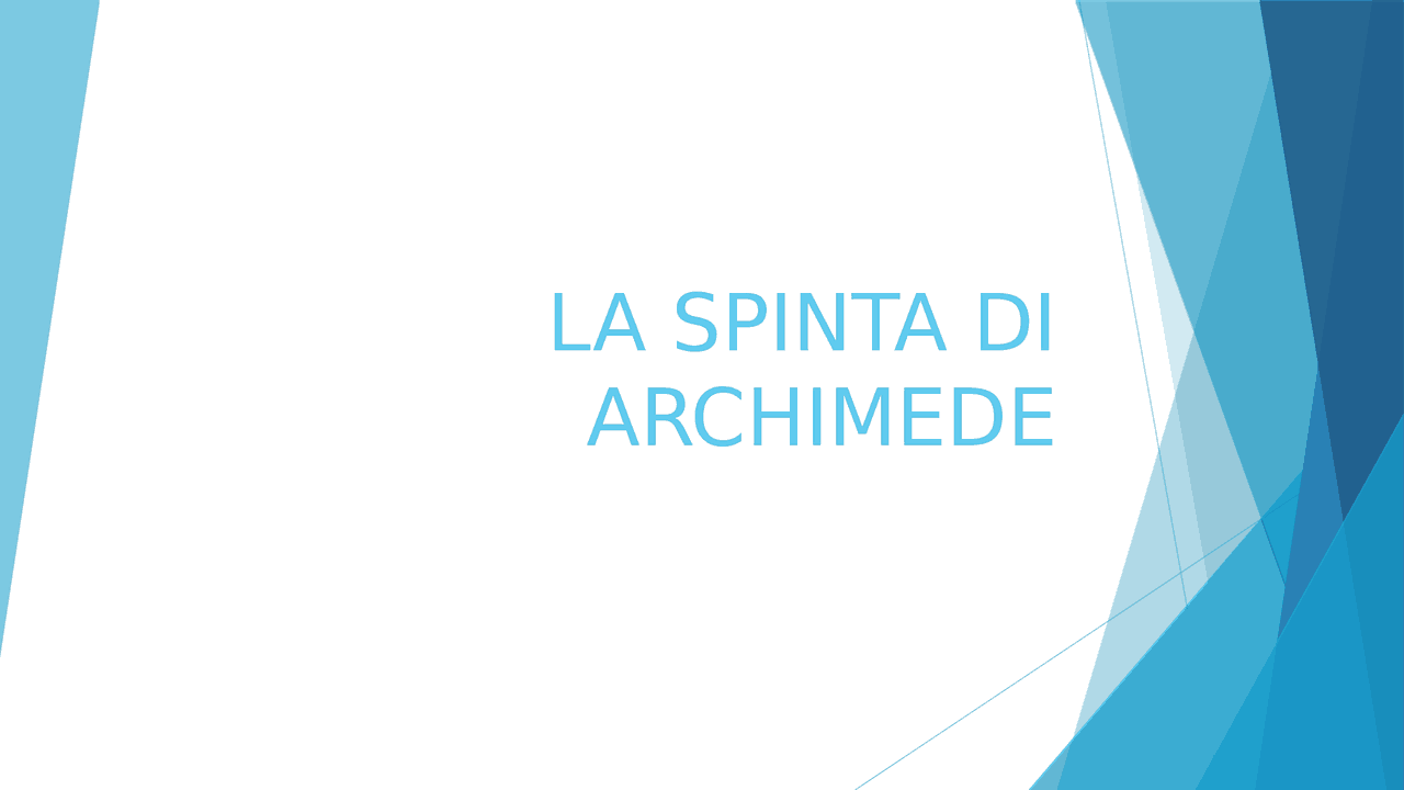 Power Point La Spinta Di Archimede Schemi E Mappe Concettuali Di