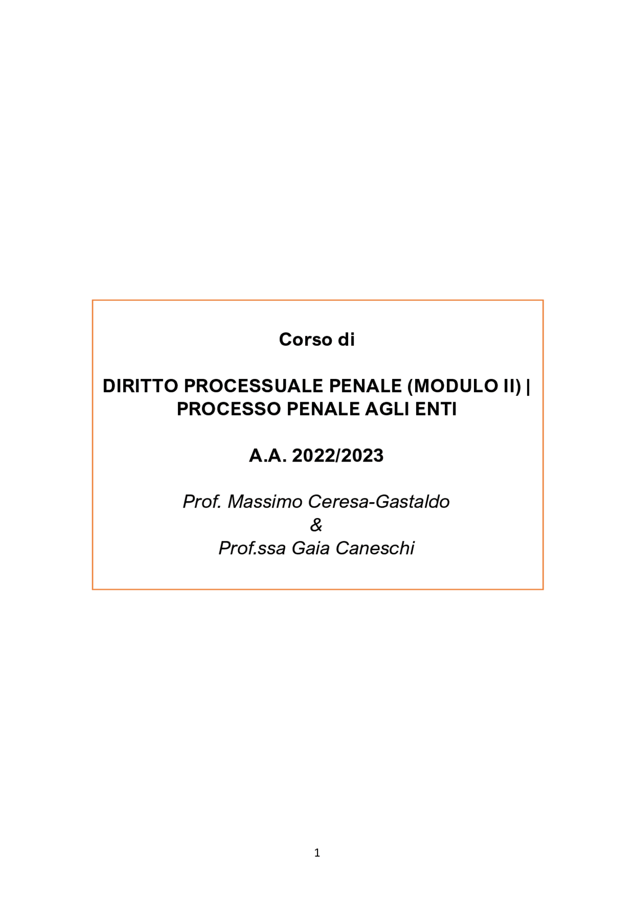 Diritto Processuale Penale - Modulo 2 (Processo Penale agli Enti) | Dispense di Diritto ...