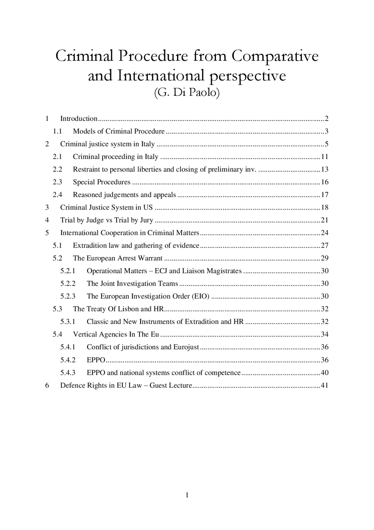 Criminal Procedure from Comparative and International Perspective ...