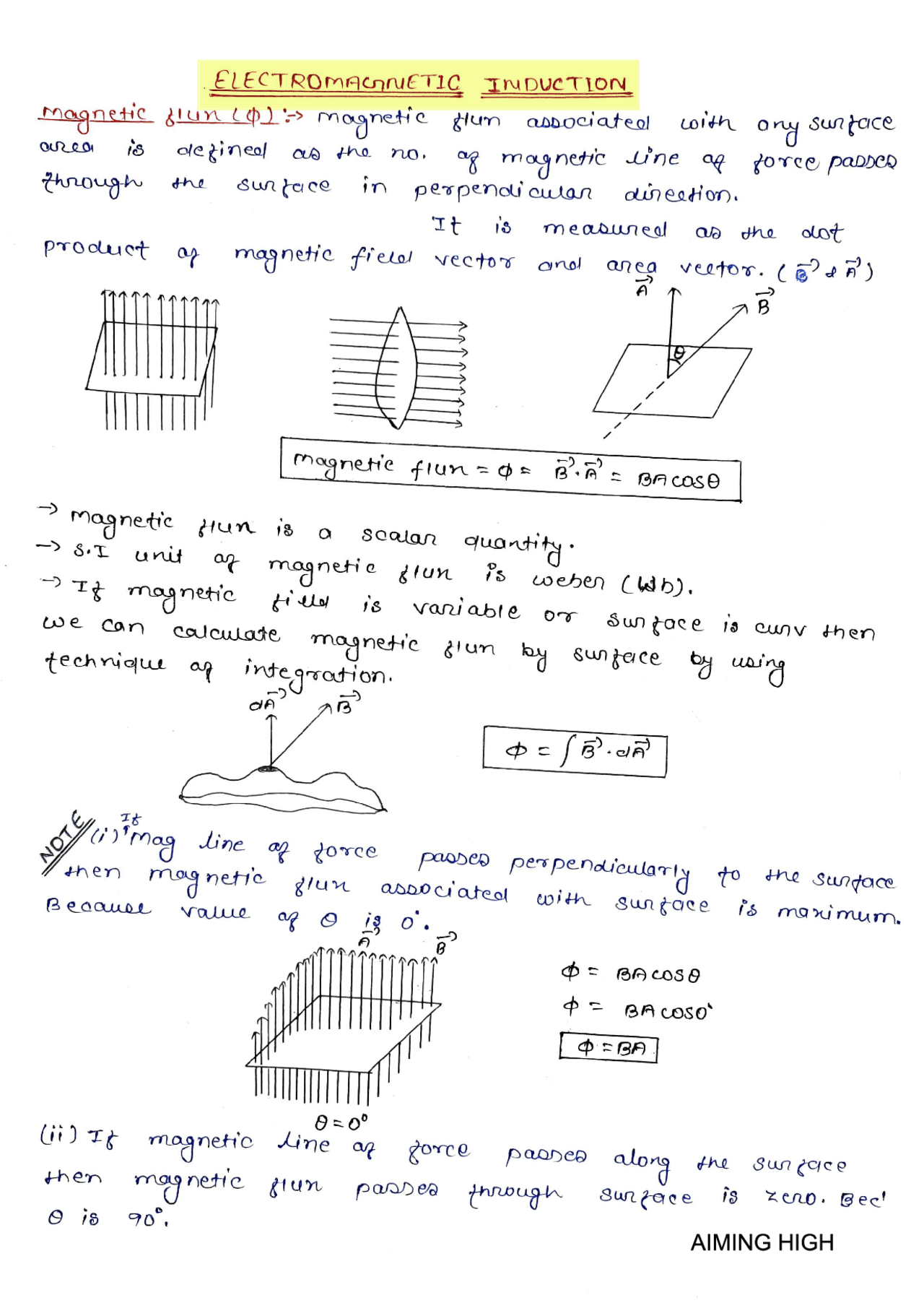 Electromagnetic Induction Lecture Notes Physics Docsity