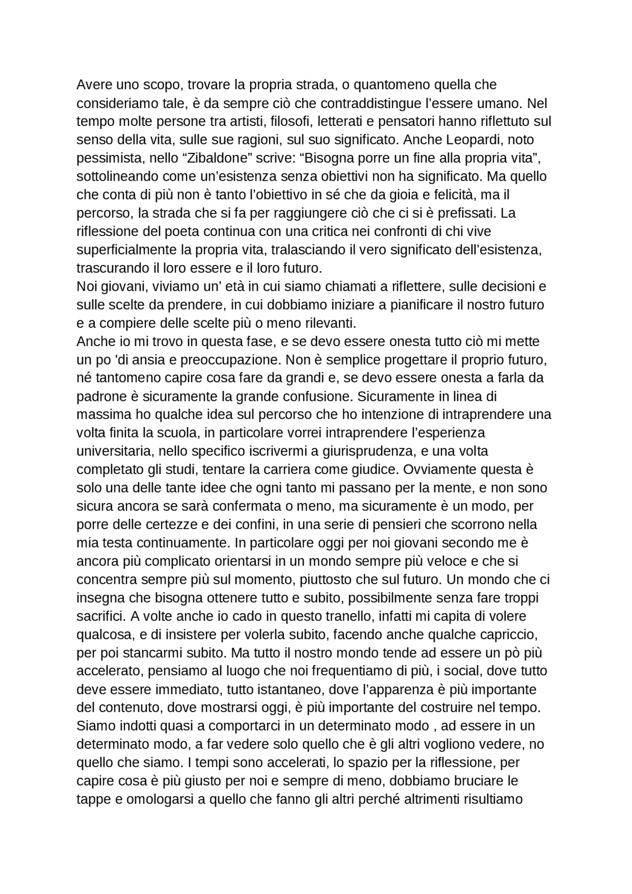 Traccia Di Un Tema Selezionato In Un Esame Di Maturità Prove Svolte