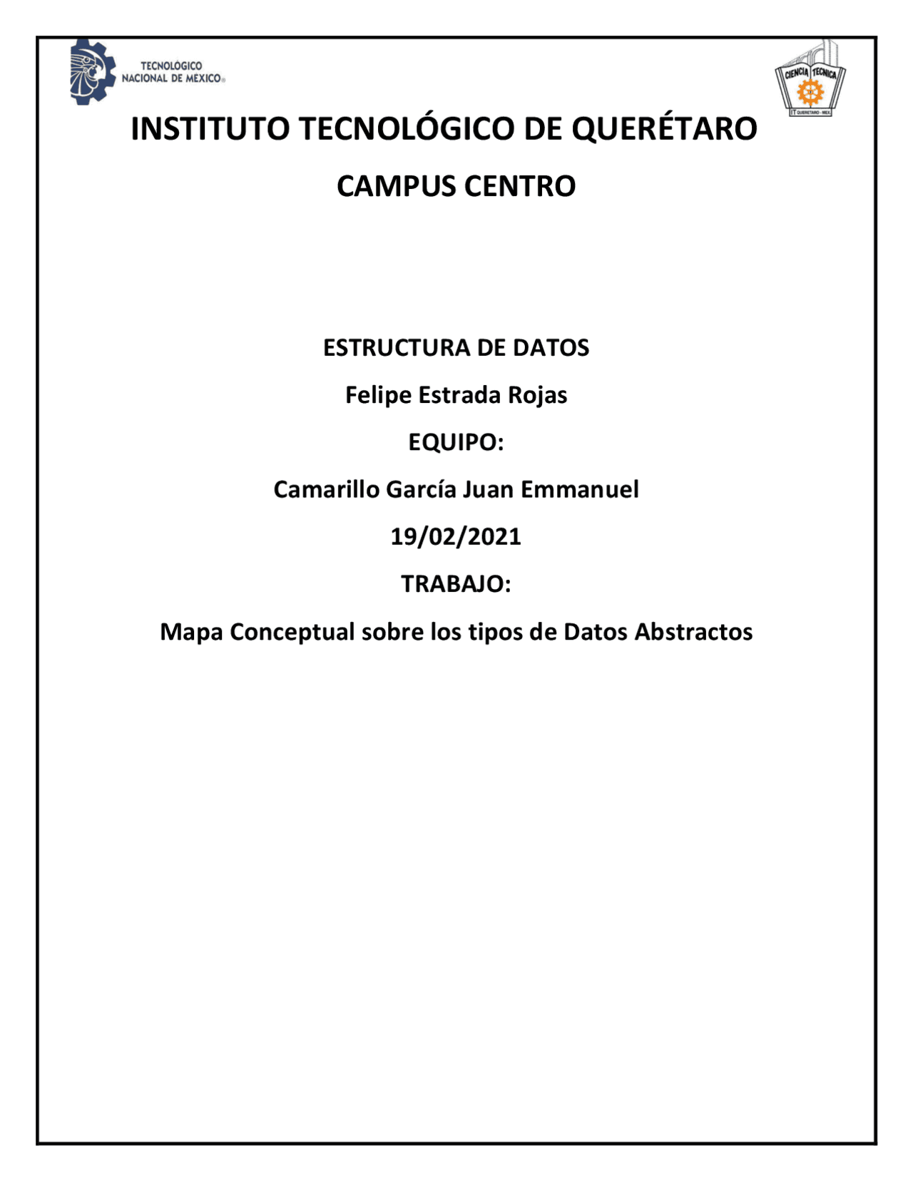 Mapa Conceptual sobre los tipos de Datos Abstractos | Esquemas y mapas conceptuales de ...