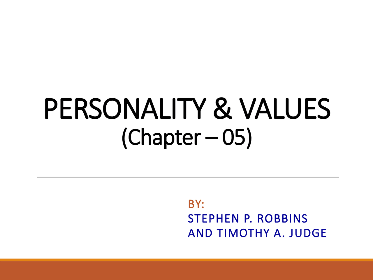 Personality & Values | Study notes Organization Behaviour | Docsity