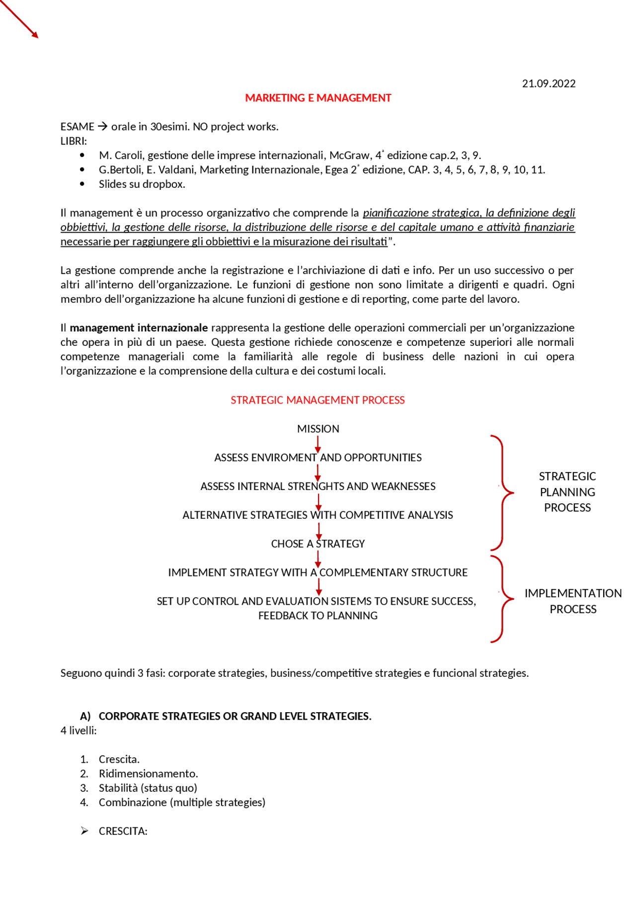 MARKETING MANAGEMENT | Schemi e mappe concettuali di Marketing | Docsity