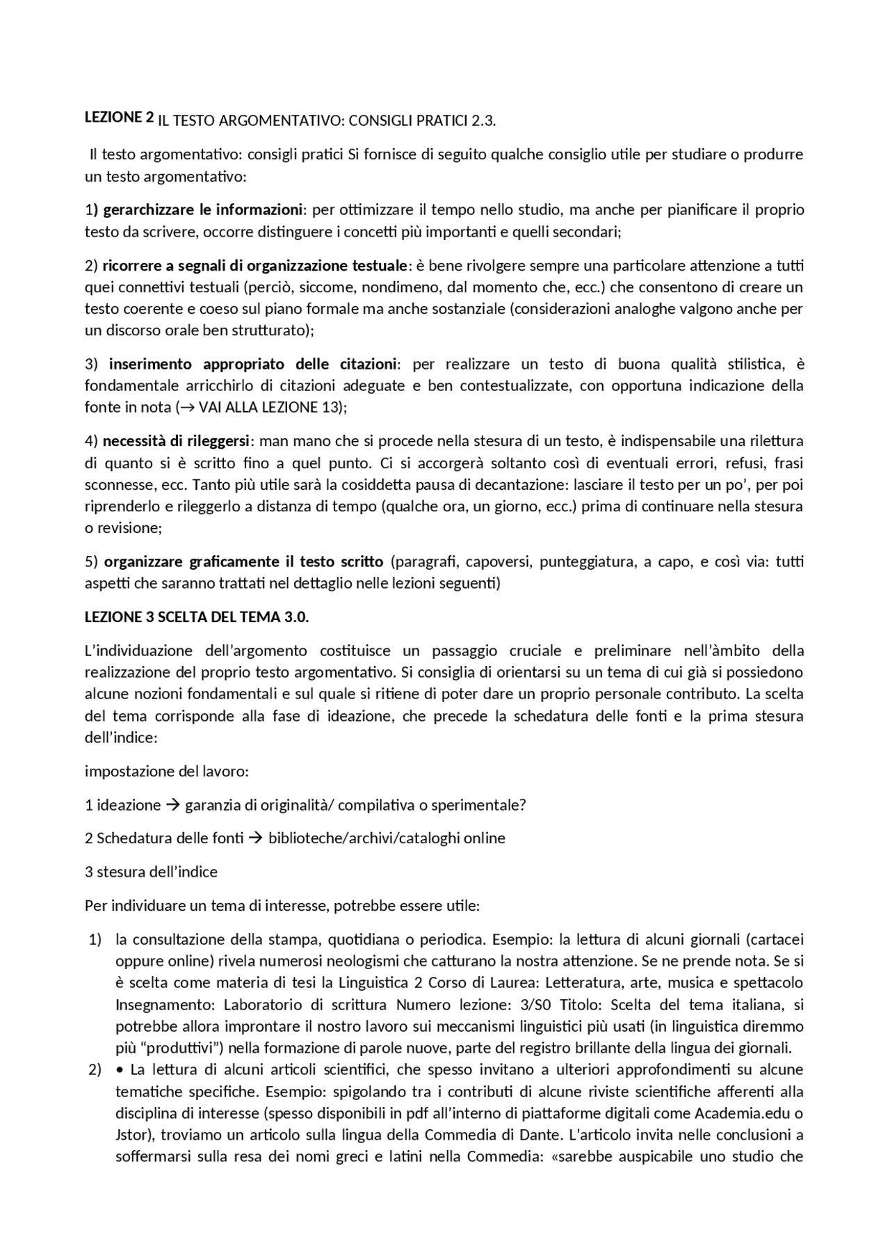 Laboratorio Di Scrittura Notes De Rédaction Technique Docsity