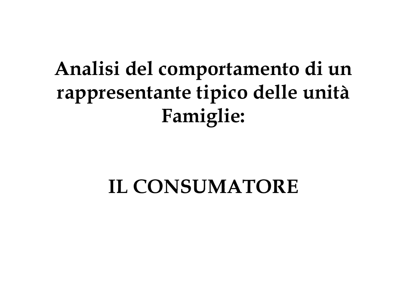 Teoria Del Consumatore Schemi E Mappe Concettuali Di Economia Docsity