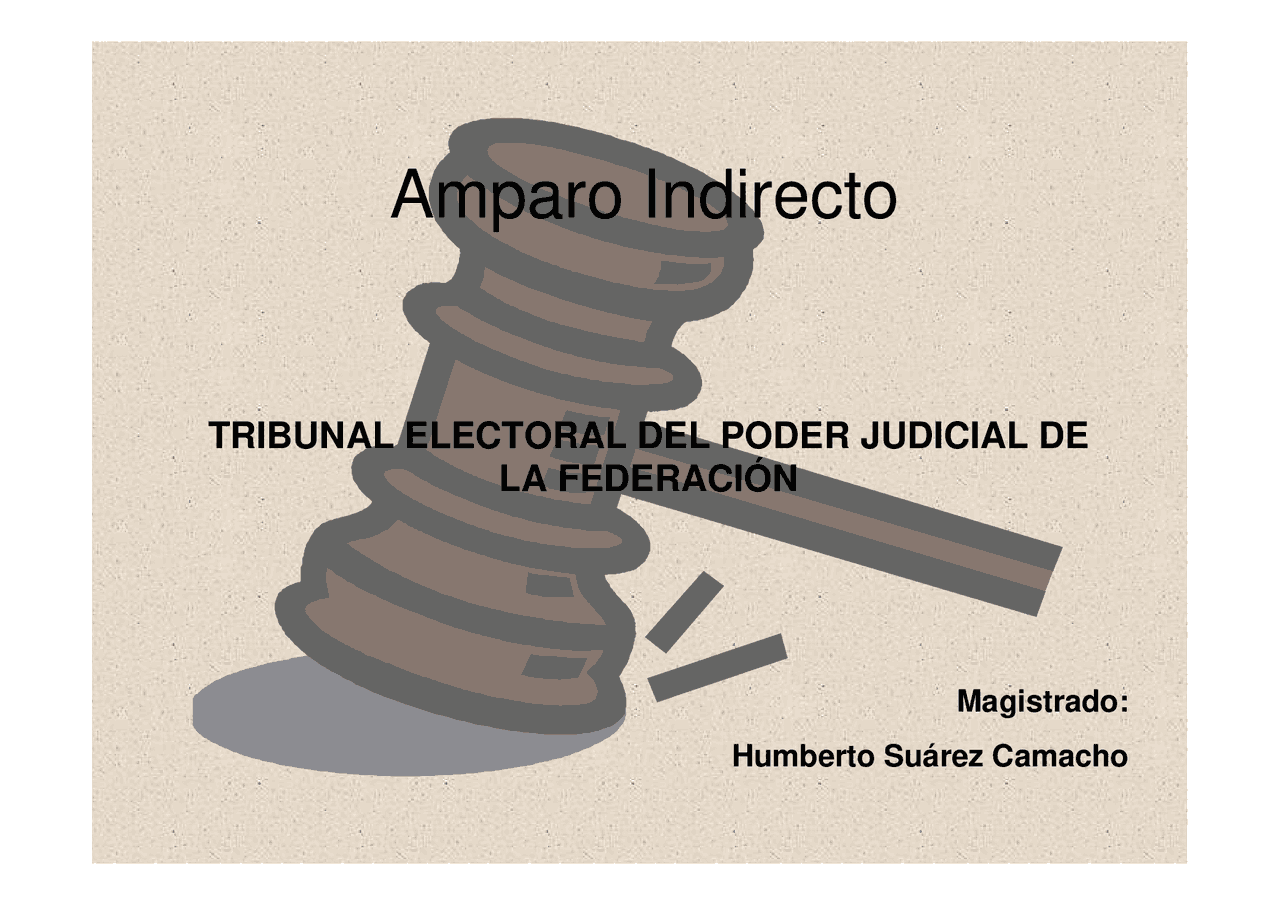 Juicio de amparo indirecto | Guías, Proyectos, Investigaciones de Derecho | Docsity