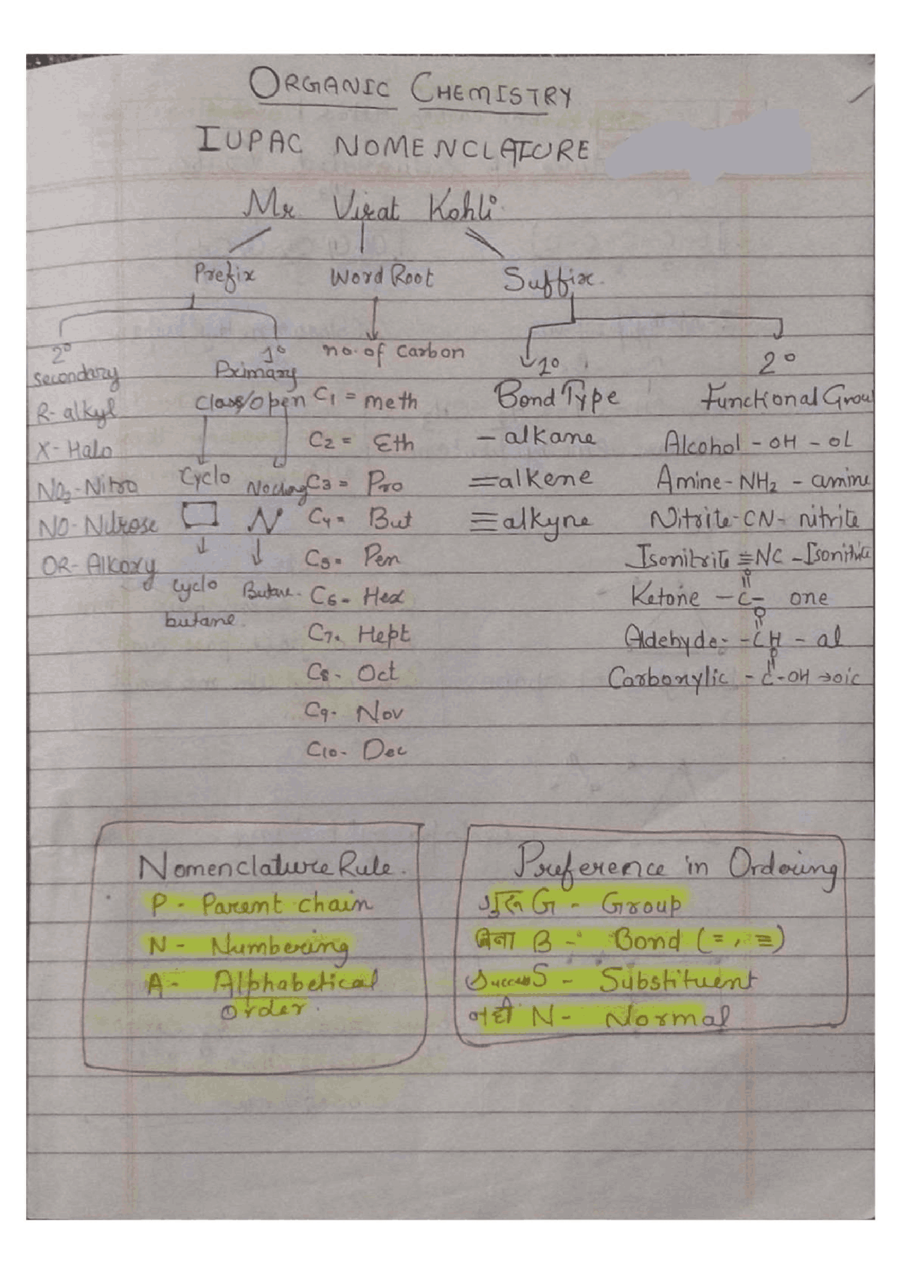 Organic Chemistry handwritten notes | Study notes Chemistry | Docsity