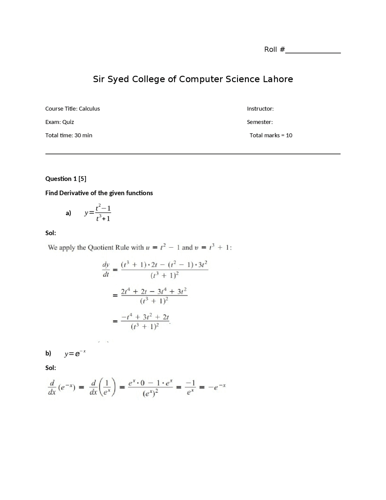 Calculus Important Notes Quizzes Calculus Docsity