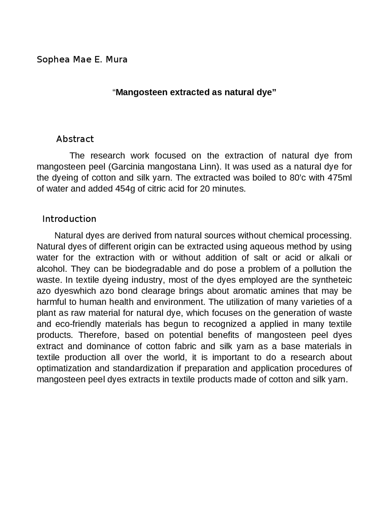 Science Investigatory Project | High school final essays Earth science ...