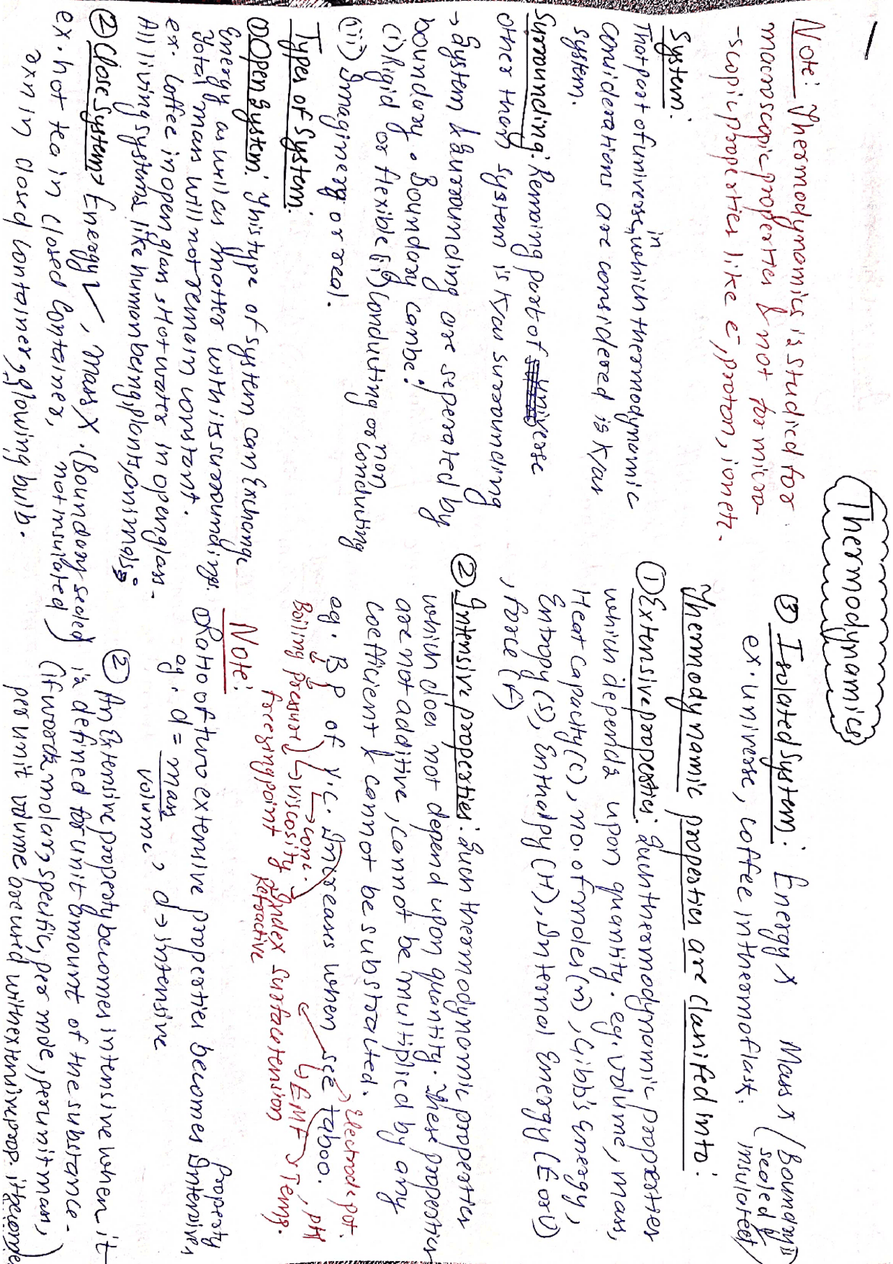 THERMODYNAMICS SHORT NOTES PHYSICS | Study notes Physics | Docsity
