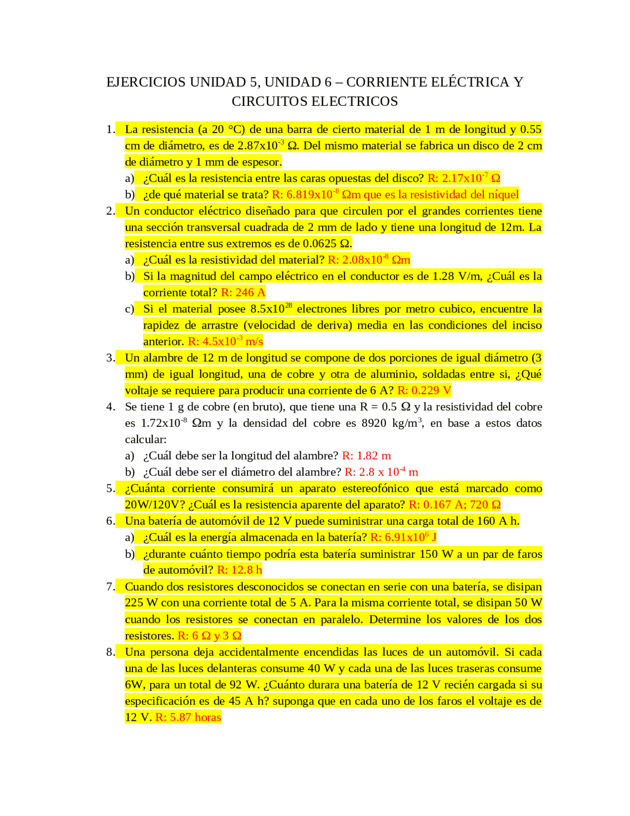 Electricidad y Magnetismo | Guías, Proyectos, Investigaciones de Electromagnetismo | Docsity