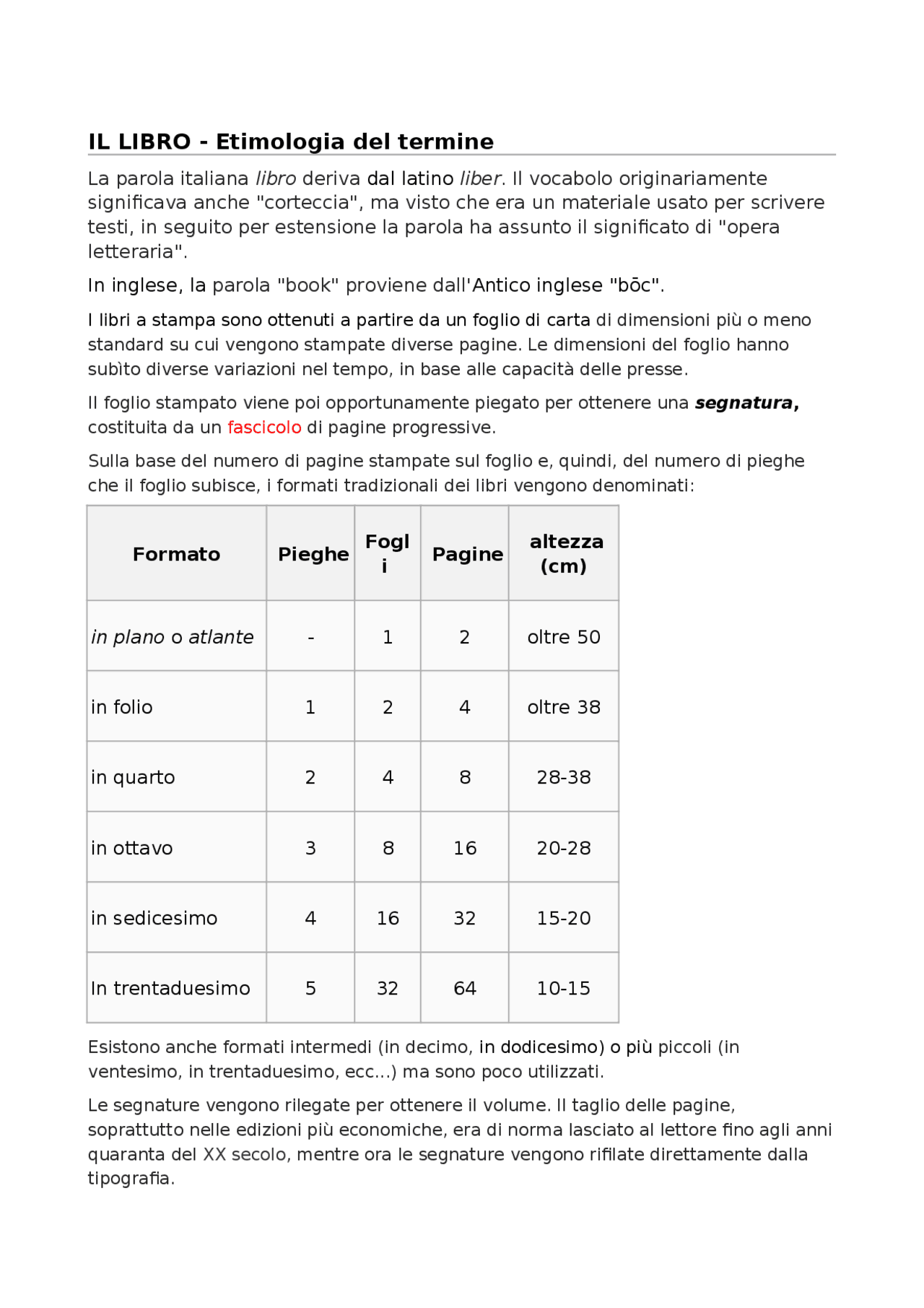 Struttura del libro e le sue specifiche | Guide, Progetti e Ricerche di ...